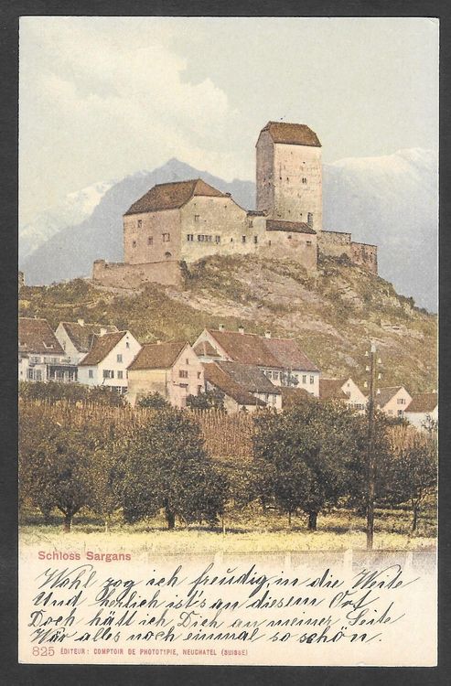 Sargans Teilansicht mit Schloss (Gebraucht) in Olten für CHF 25 – mit Lieferung auf Ricardo kaufen