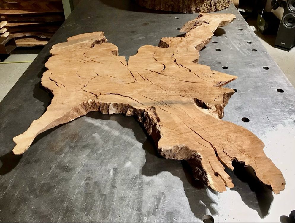 Eiche, Baumscheibe, Wurzelscheibe, Massivholz, Holz, Tisch (Neu (gemäss Beschreibung)) in Meggen ...