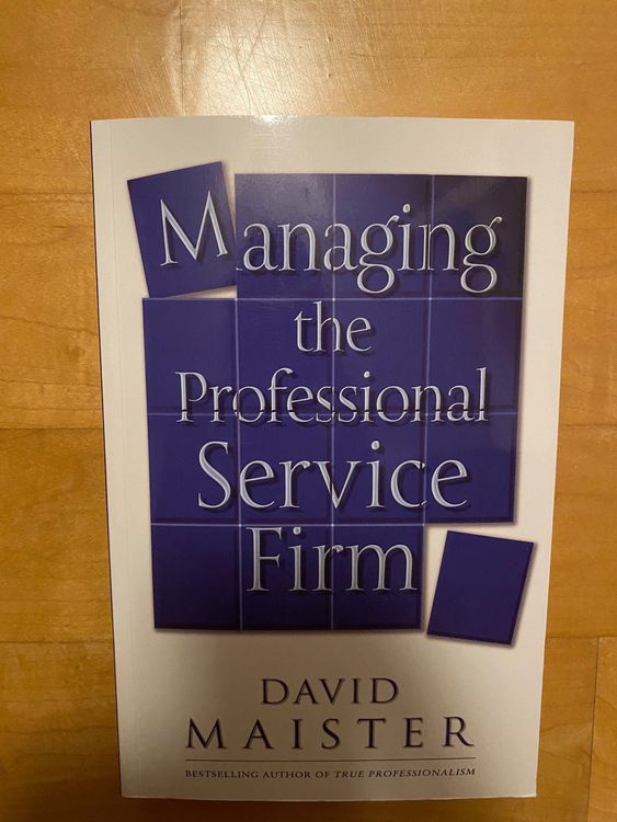 Managing the Professional firm - David Maister (Neu (gemäss ...