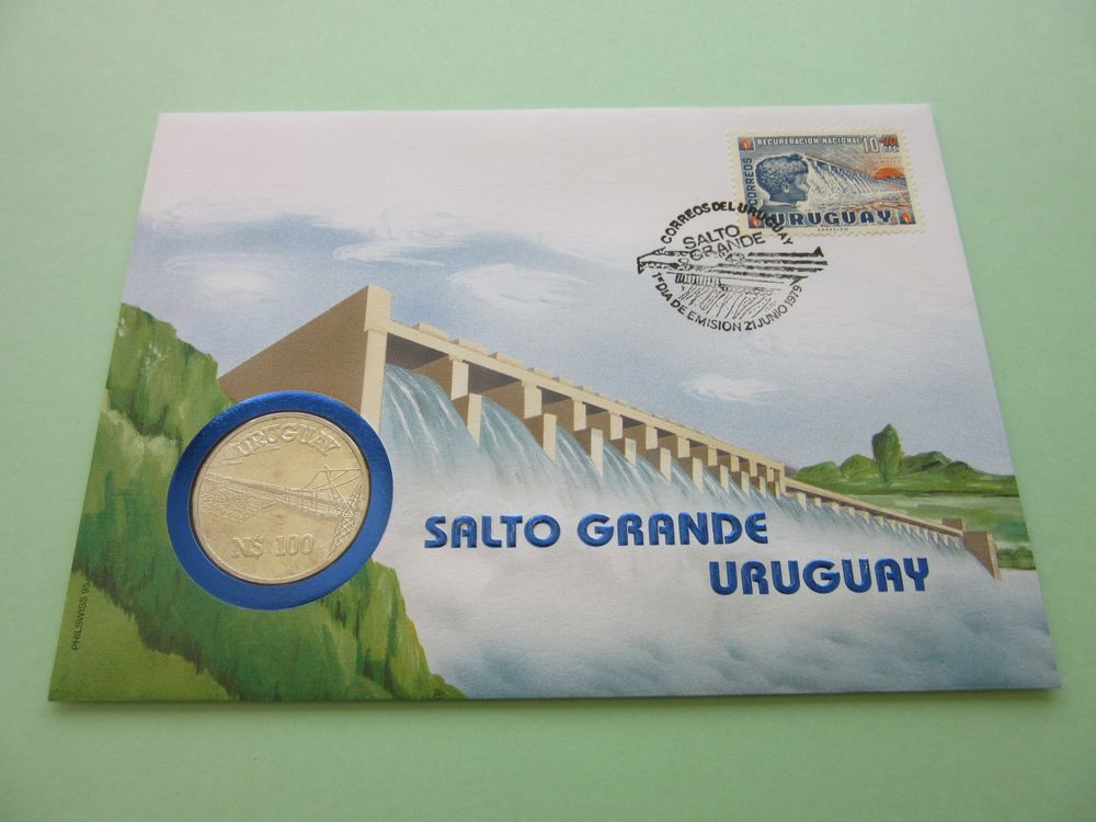 Numisbrief "Salto Grande Uruguay - Münze 100 Pesos" (Neu (gemäss Beschreibung)) in Degersheim ...