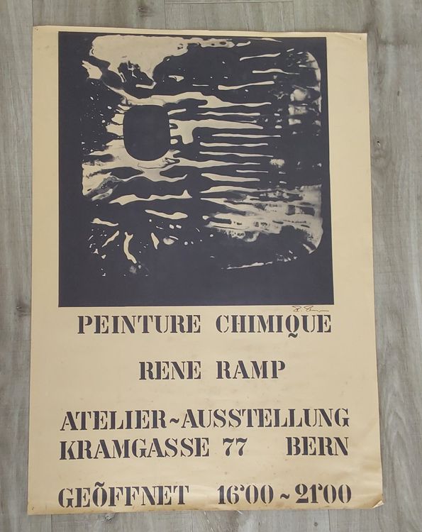 signiertes Plakat Atelier-Ausstellung René Ramp (Gebraucht) in Widen ...
