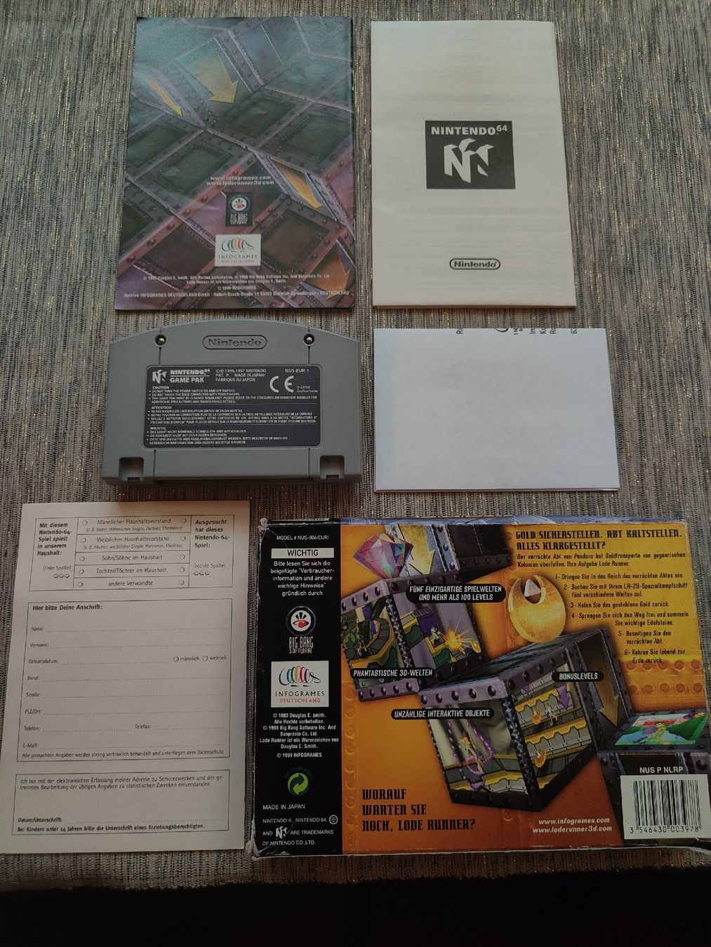 Lode Runner 3D Nintendo 64 - Jeu complet en boîte (PAL) 🎮 (D'occasion ...