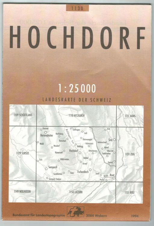 Landkarte Hochdorf 1994 (Gebraucht) in Zürich für CHF 2 – mit Lieferung ...