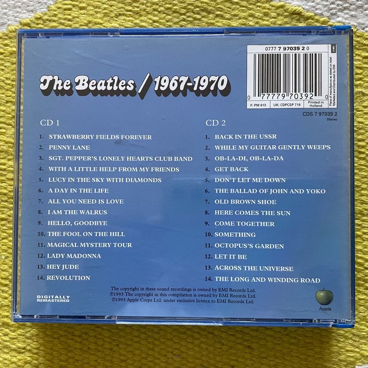 BEATLES-2CD BEATLES BLAUES ALBUM 1967-70 (Gebraucht) in Rorschacherberg ...