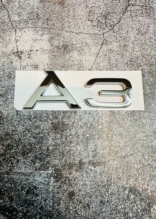 Audi A3 Emblem Schriftzug Logo NEU in Chrom (Neu und originalverpackt ...