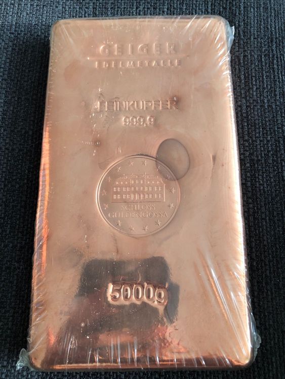 5kg Kupferbarren Geiger Edelmetalle (Gebraucht) in Engelburg für CHF ...