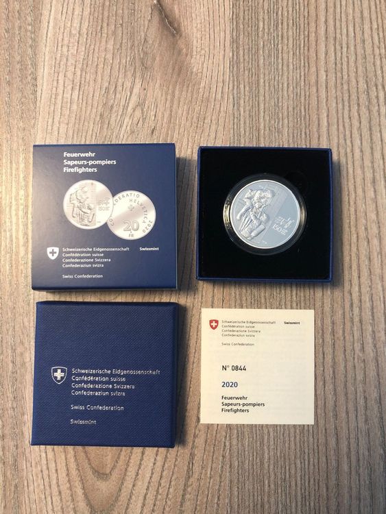 Gedenkmünze 20 Franken - Feuerwehr in PP | Kaufen auf Ricardo