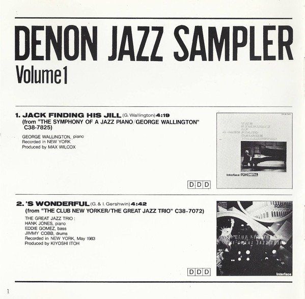 DENON JAZZ SAMPLER Vol.1 Toots Thielemans Lee Konitz CD (Gebraucht) in ...