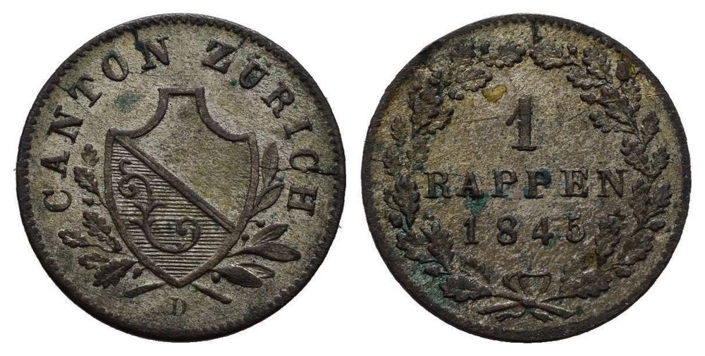 Zürich Rappen 1845 /2868 (Gebraucht) in Trimbach für CHF 9 – mit Lieferung auf Ricardo kaufen