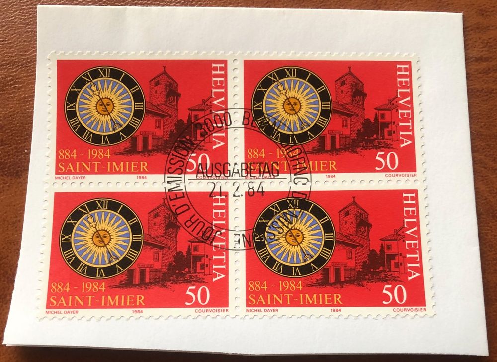 4 er Block Nr.706 mit Papier Stempel Bern (Gebraucht) in Aarau für CHF 0.5 – mit Lieferung auf ...