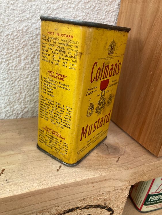 Vintage Colman's Powder Mustard Gewürzdose/ Büchse / Dose (Gebraucht ...