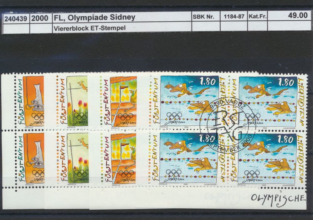 2000 Fürstentum Liechtenstein, Olympiade Sidney-Viererblock (Neu (gemäss Beschreibung)) in ...