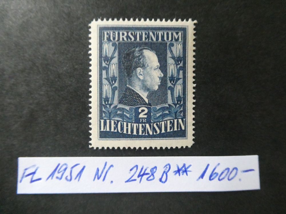 FL 1951 Nr. 248B postfrisch ** (Gebraucht) in Lausen für CHF 195 – mit Lieferung auf Ricardo kaufen