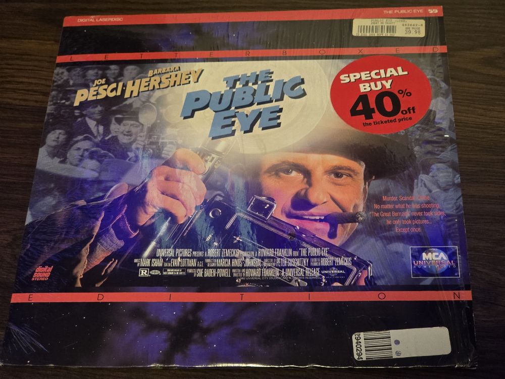 Joe Pesci - The Public Eye Laserdisc Rarität Top Zustand! (Gebraucht ...