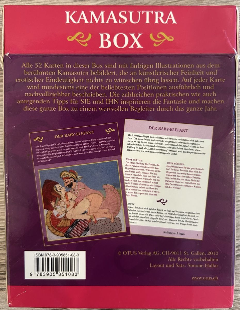 Kamasutra Box - 52 Karten für Paare 👩‍ ️‍👨 (Neu (gemäss Beschreibung ...