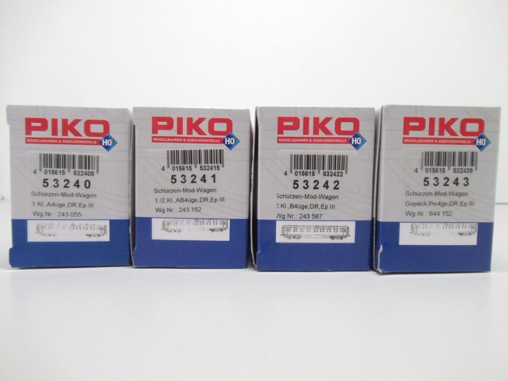 Piko 53240+41+42+43 Schürzen-Mod. Wagen DR AC H0 (Gebraucht) in Basel für CHF 110 – mit ...