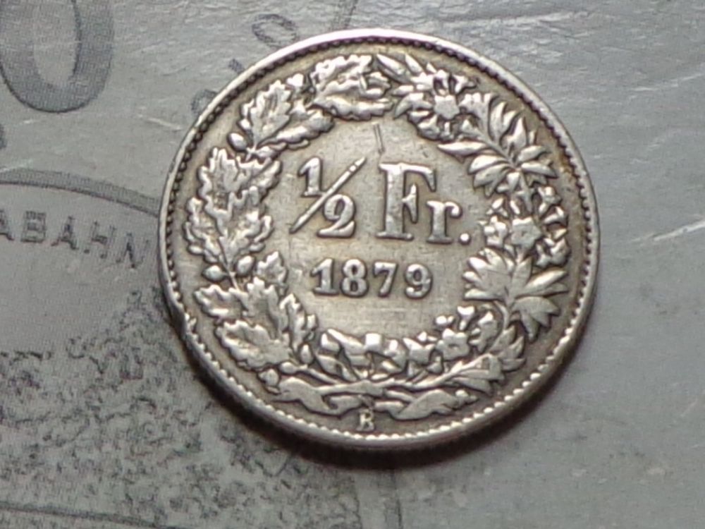 1/2 Fr. 1879 B - Très belle pièce Rare | Kaufen auf Ricardo