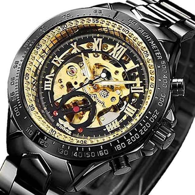 Edle Skelett Automatik Uhr Armbanduhr Herrenuhr Automatikuhr (Neu und ...