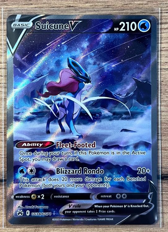 Suicune V GG38/70 Pokemon Galarian Gallery Crown Zenith | Acheter sur ...