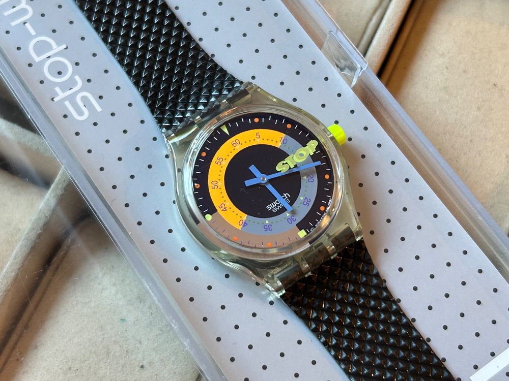 Montre Swatch Stop-Watch CAFFEE BREAK SSK100 neuve 1991 | Kaufen auf ...