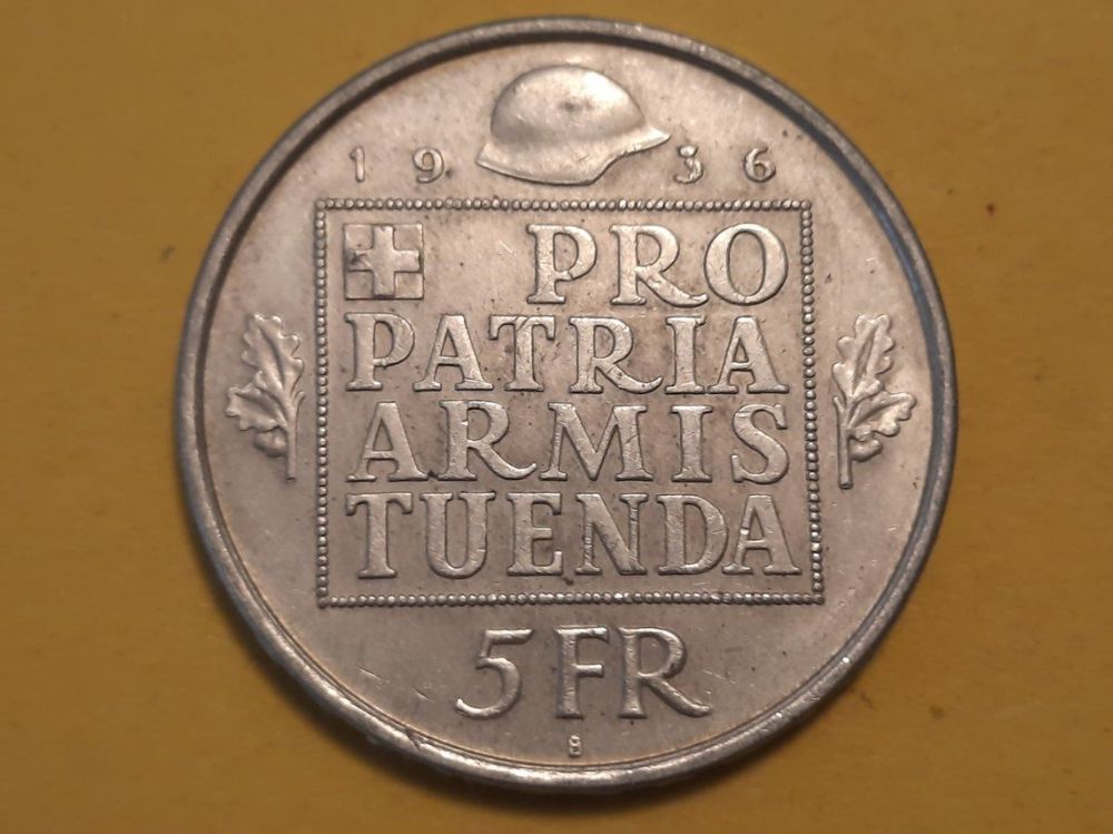 Schweiz Gedenkmünze 5 Franken 1936 Silber (Gebraucht) in Buchs SG für CHF 14 – mit Lieferung auf ...