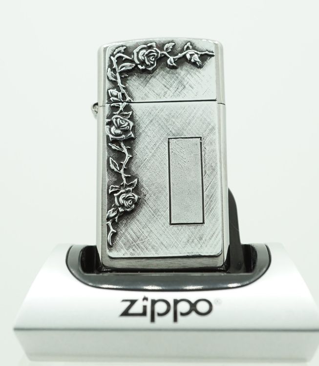 ZIPPO® ROSES-3D-SLIM LINE - 2018 - UNGEZUENDET (Neu (gemäss ...