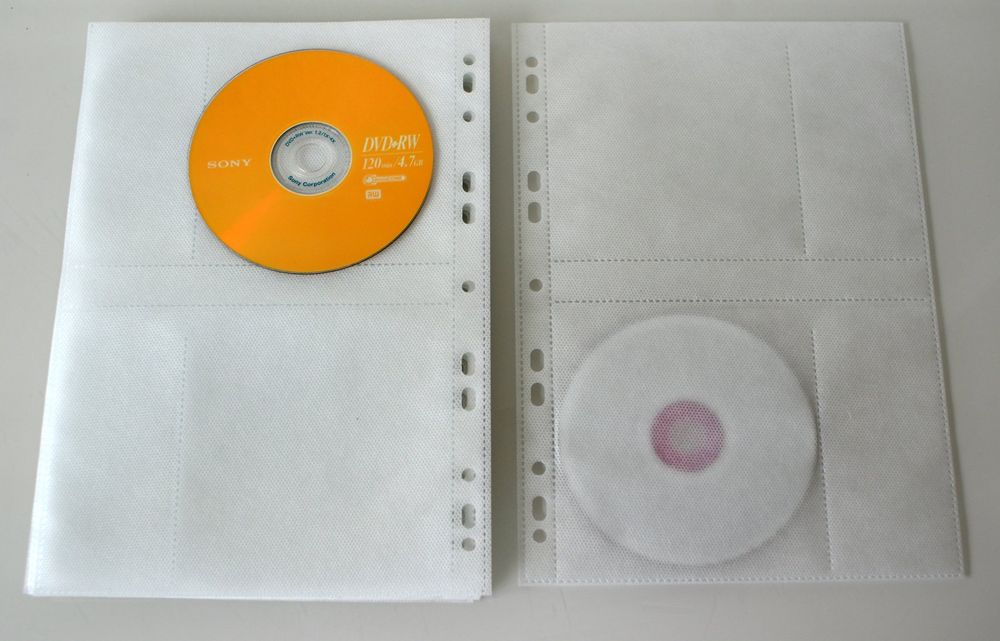 10x 4fach CD/DVD/etc. Hüllen für Ordner, Total Platz 40 Stk. (Neu ...
