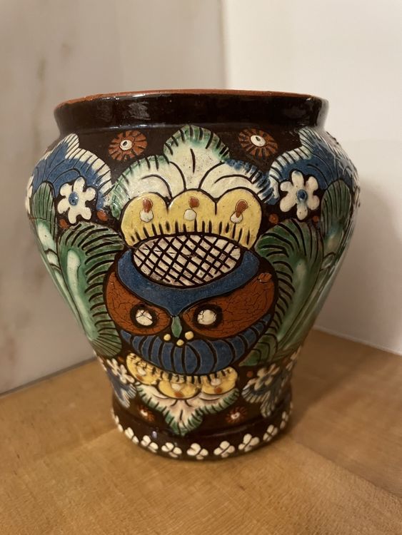Antike Vase Keramik Eule / Hibou, signiert Thun, repariert (Gebraucht) in Zürich für CHF 15 ...