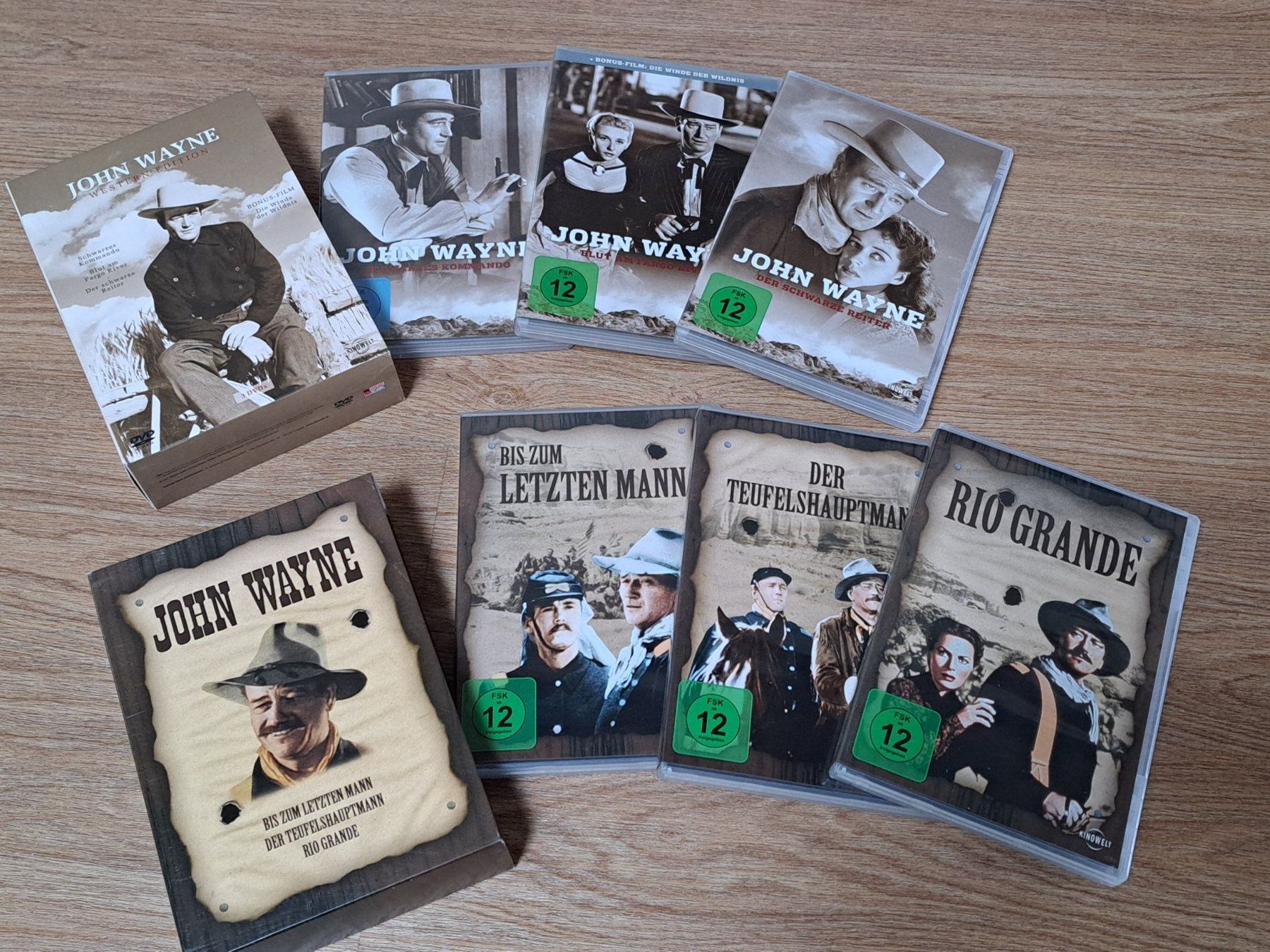 Set mit 6 verschiedenen Filmen mit John Wayne (Neu (gemäss Beschreibung ...