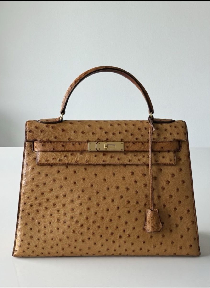 Hermès Kelly sellier Ostrich 32 🦃Leder sellier 👜 (Gebraucht) in ...