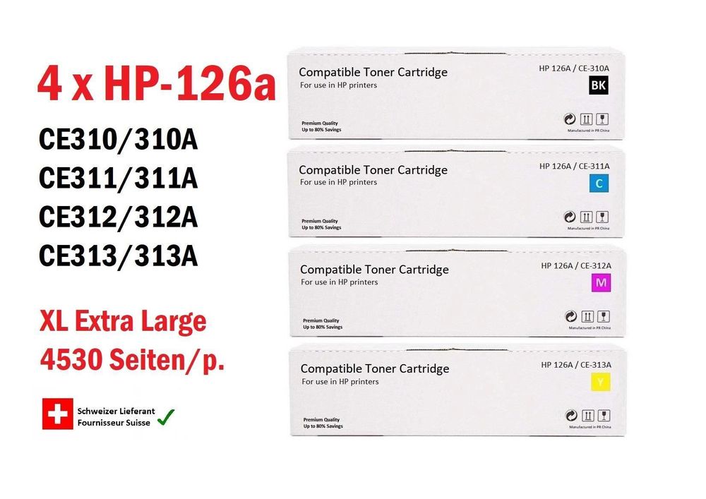 HP-126A, CE310, CE311, CE312, CE313 (4x) | Kaufen auf Ricardo