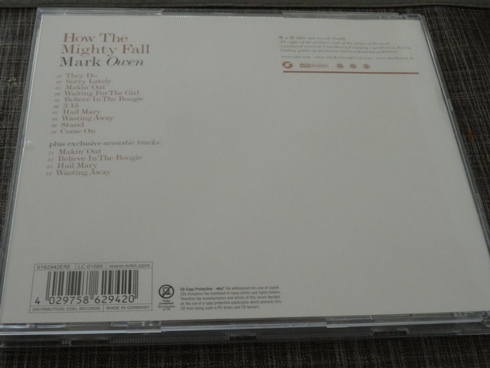 Mark Owen - How the Mighty Fall CD (Gebraucht) in Olten für CHF 3 – mit ...