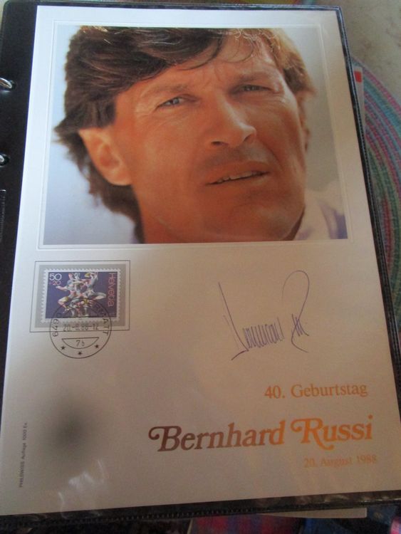 BERNHARD RUSSI AUTOGRAMM A4 GALERIE DER PROMINENZ (Gebraucht) in ...