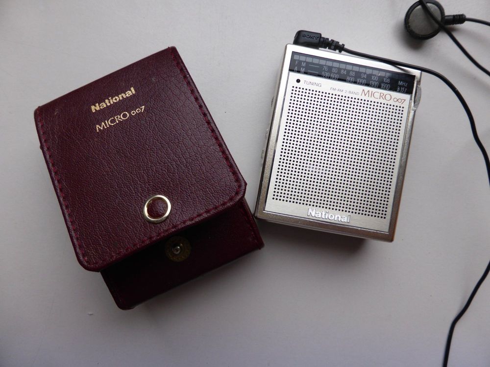 NATIONAL MINI RADIO MICRO 007 MIT OHRSTECKER - RARITÄT 1982 (Gebraucht ...