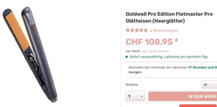 Goldwell Pro Edition Flatmaster Pro Haarglätter fer à lisser (Neu und ...