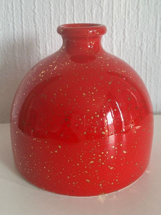 Vase Rouge avec paillète Ceramique ITALICA ARS 11.5 cm (Gebraucht) in ...