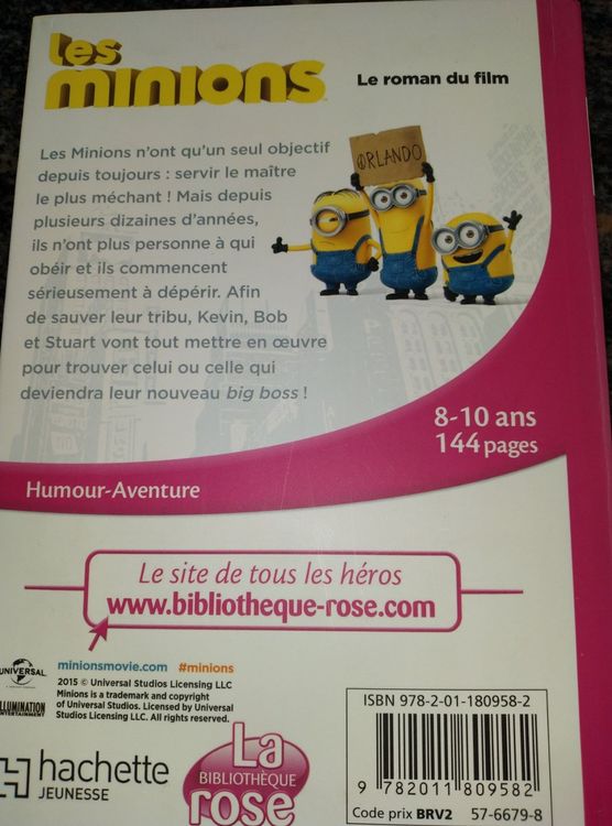 Les Minions Le roman du film BIBLIOTHÈQUE ROSE DÈS 8 ANS (Neu (gemäss ...
