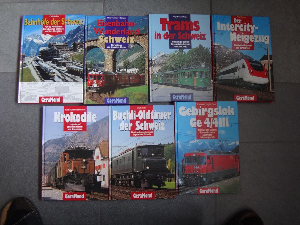 7 Bücher aus der Geramond-Serie "Schweizer-Bahnen" (Gebraucht) in Riet (Neftenbach) für CHF 135 ...