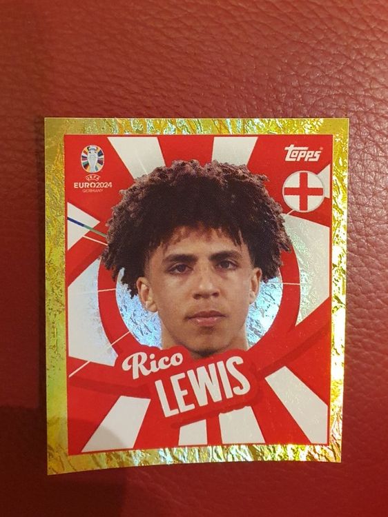 Topps UEFA Euro 2024 Sticker GOLD ENG PTW RICO LEWIS (Neu und ...