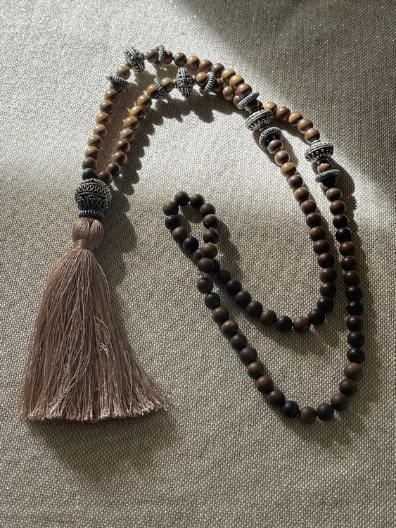Holzperlenkette mit Quaste Boho Chic 📿 | Kaufen auf Ricardo