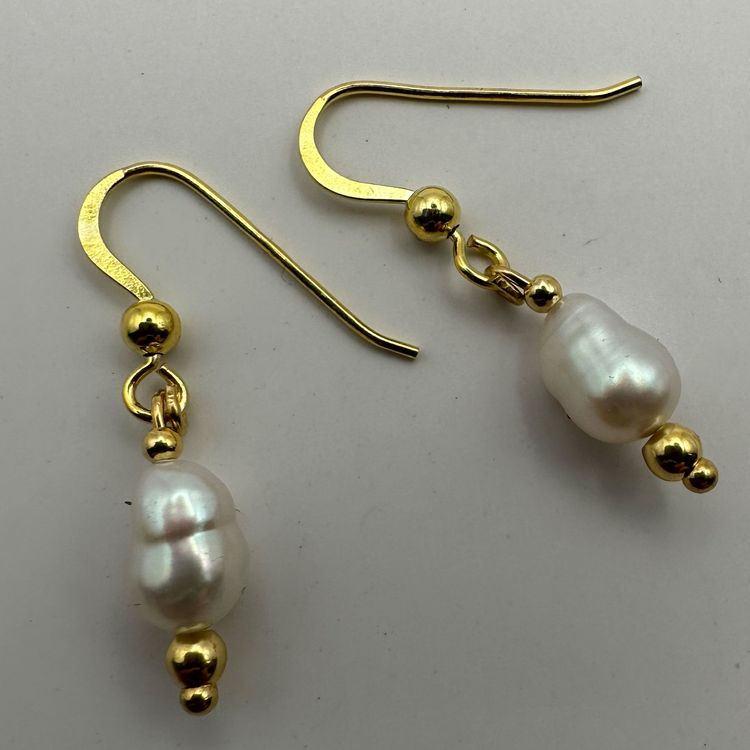 Barock Perlen Ohrhänger Silber 925 gelbvergoldet (Neu (gemäss Beschreibung)) in Basel für CHF 19 ...