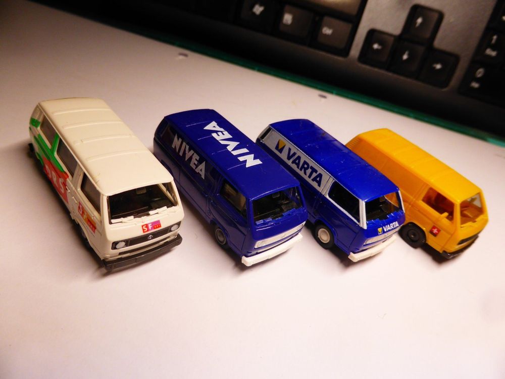 H0 Herpa VW Bus-Set Warta DRS PTT Nivea | Kaufen auf Ricardo