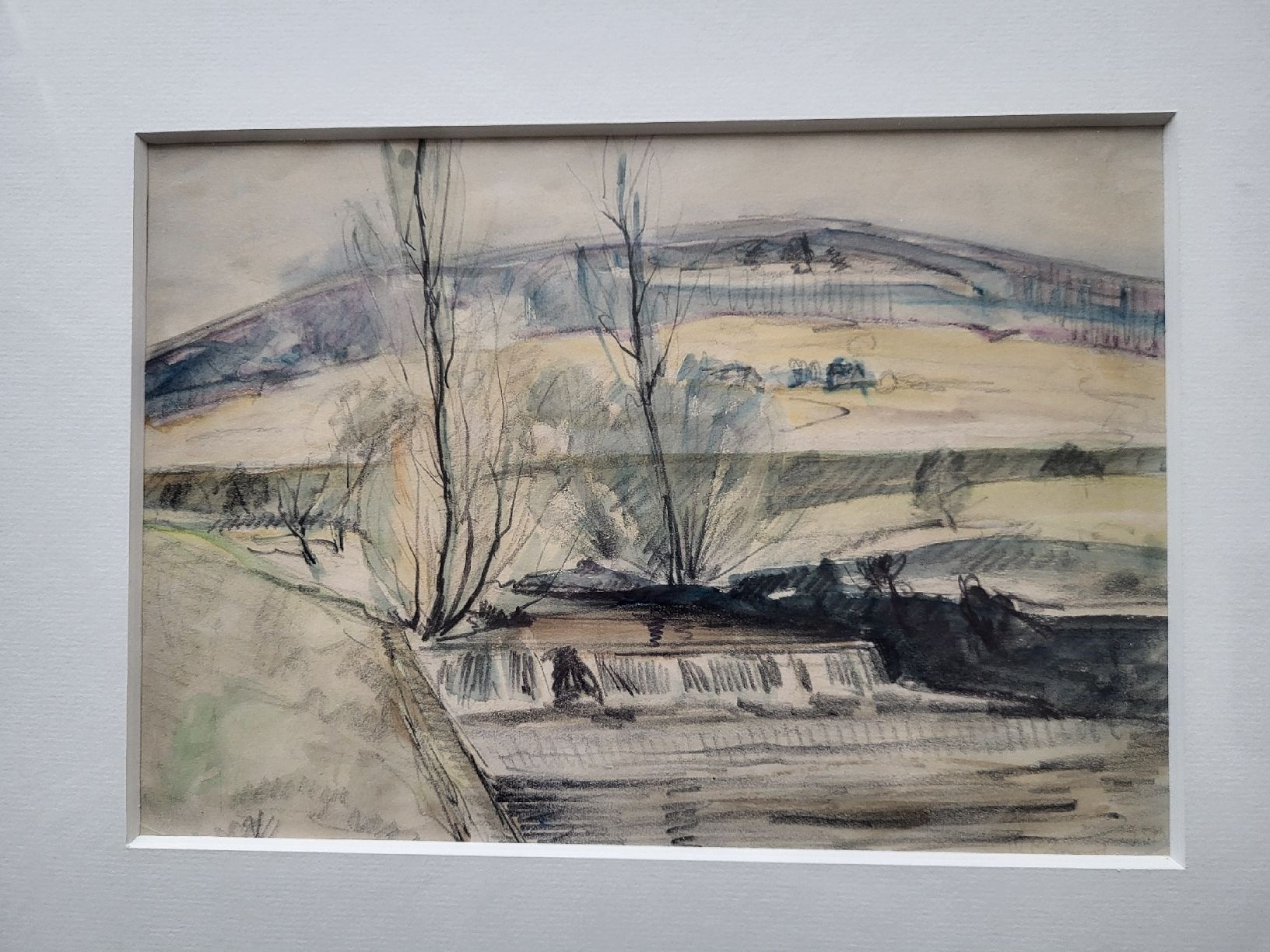 Aquarell von André-Louis Freymond, Vorfrühling am Ergolz (Neu (gemäss ...
