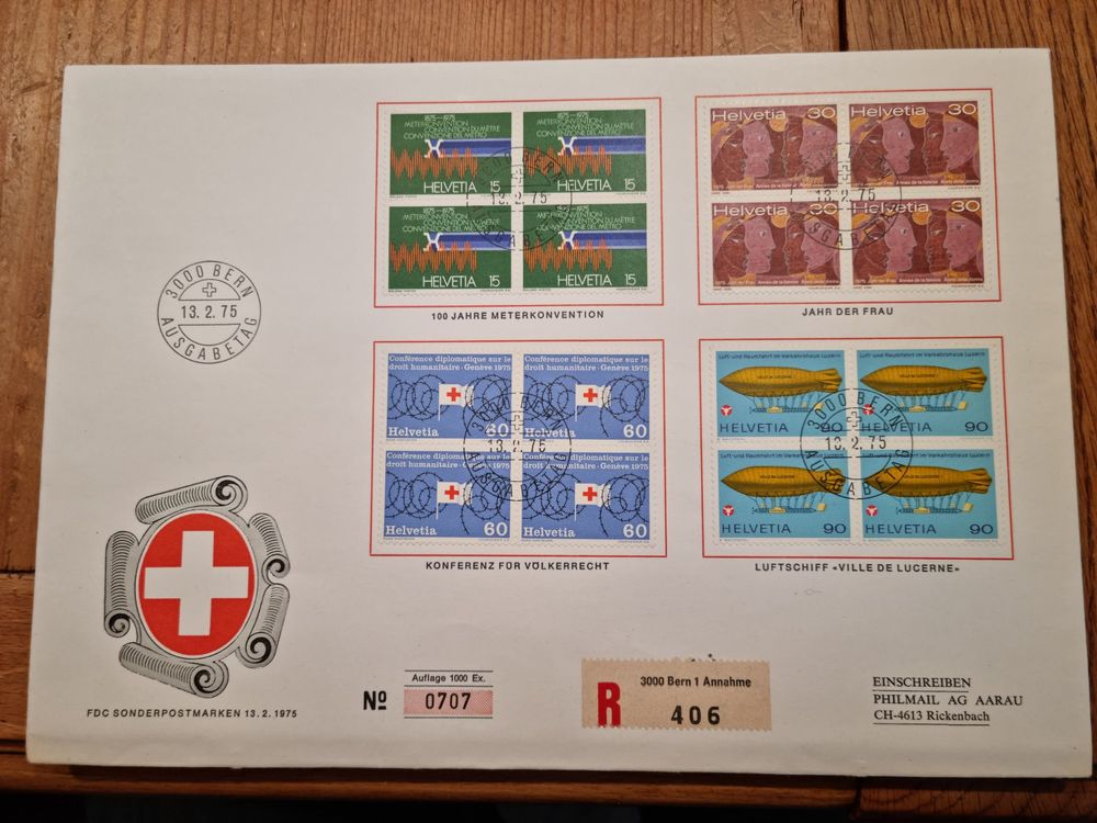 1975 FDC Luxusbrief Werbemarken (Gebraucht) in Arni AG für CHF 3 – mit Lieferung auf Ricardo kaufen