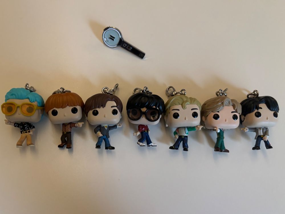 BTS Mini Figurines Funko Pop - Dynamite - Porte-clés + pin’s (D ...
