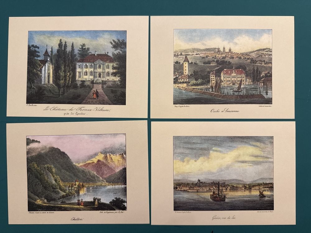 Schweizer Städte & Trachten Bilder, 4 Stk., Vintage! (Neu (gemäss ...