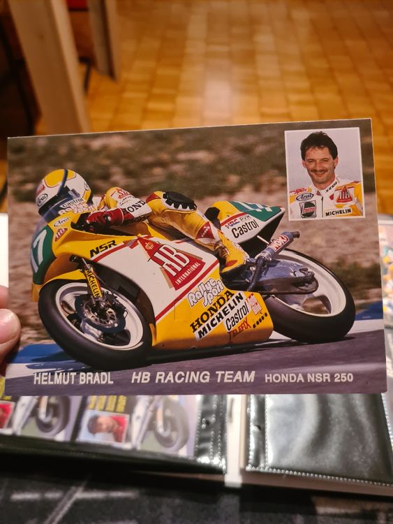 Helmut Bradl HB Racing Team Postkarte NSR 250 | Kaufen auf Ricardo