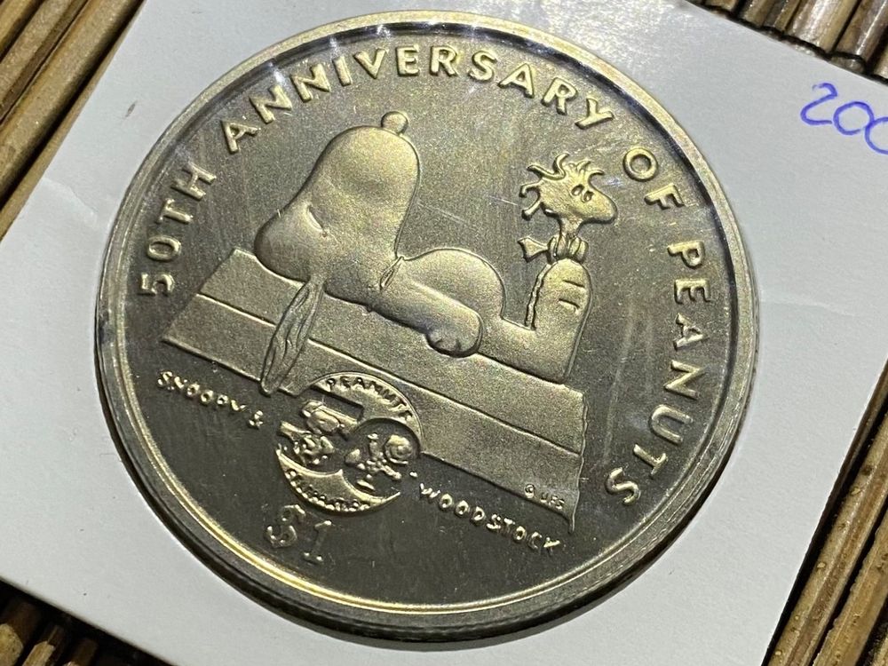 Britisch Niue Dollar 2000 unz 50 Jahre Peanuts Snoopy | Kaufen auf Ricardo