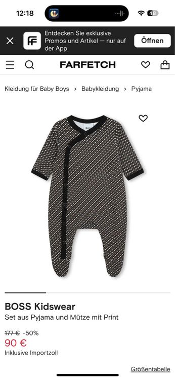 Hugo Boss Baby Set Strampler & Mütze 54 (Neu (gemäss Beschreibung)) in ...