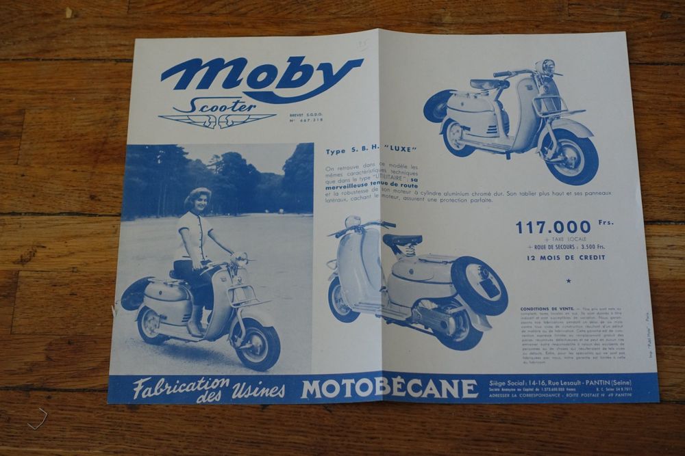 MOBY SCOOTER MOTOBECANE BROCHURE OLDTIMER (Gebraucht) in Bellevue für ...
